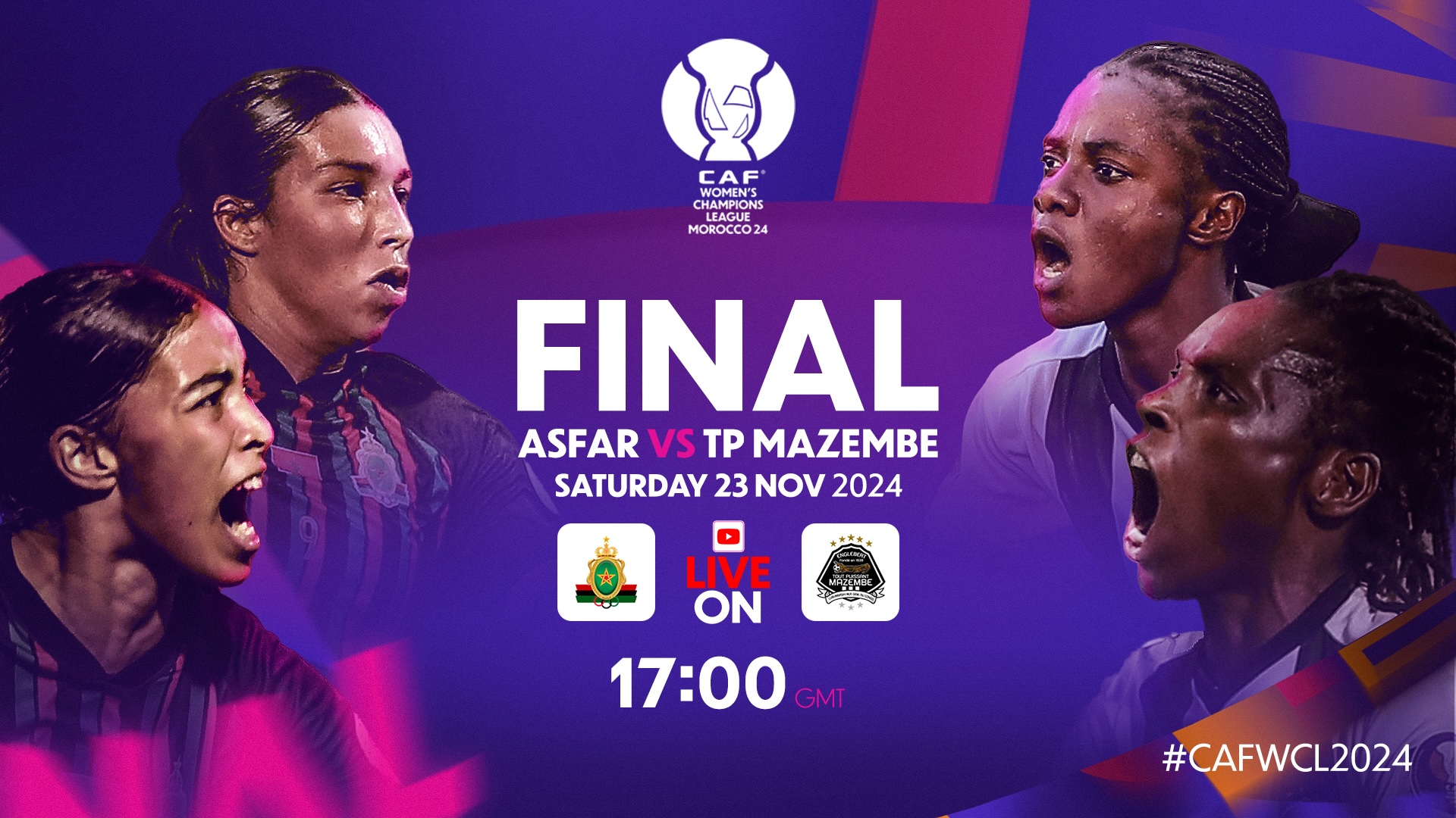WATCH LIVE: AS FAR vs TP Mazembe in the final of CAF Women's Champions League Tonight
